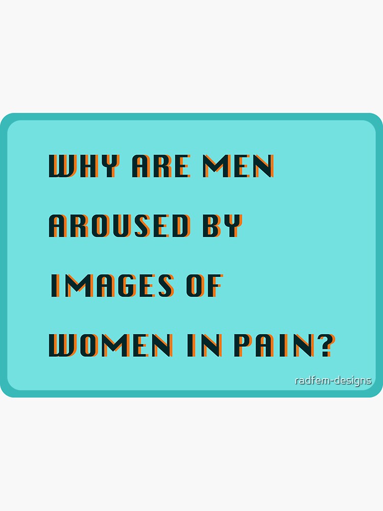 "Why are men?" Sticker for Sale by radfem-designs | Redbubble
