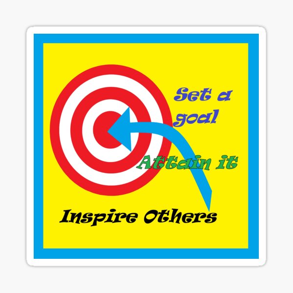 "Set a Goal" Sticker for Sale by EloiseArt | Redbubble