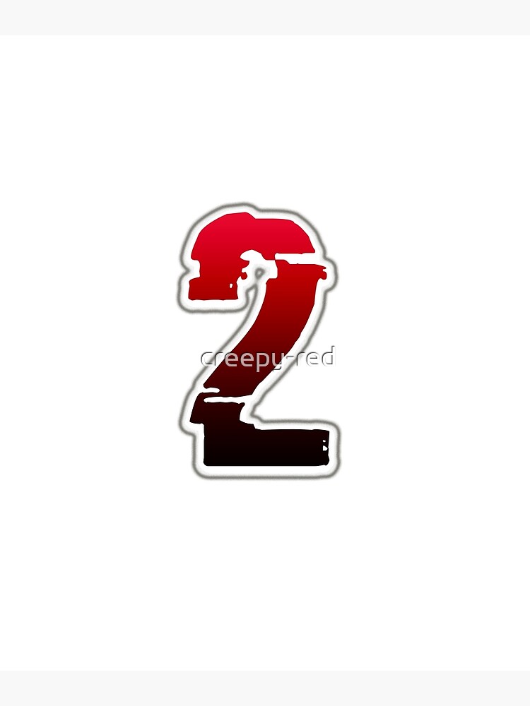 "Creepy Red Number 2" Poster for Sale by creepy-red | Redbubble
