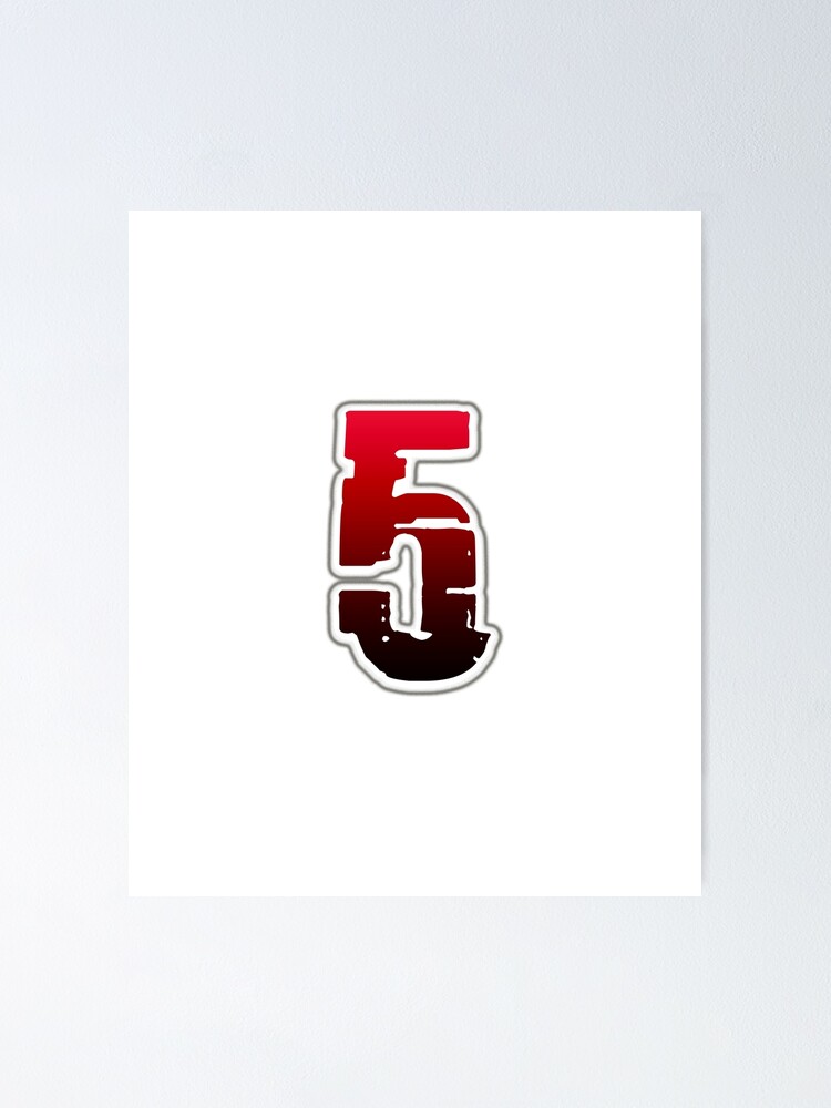 "Creepy Red Number 5" Poster by creepy-red | Redbubble