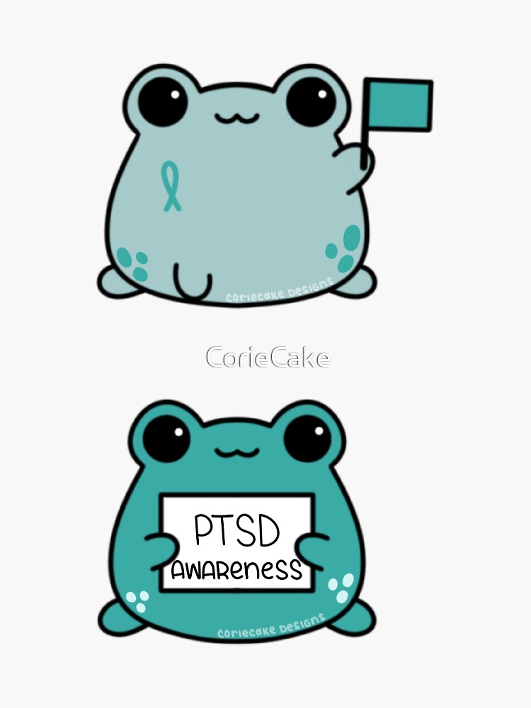 "PTSD Awareness Frogs" Sticker for Sale by CorieCake | Redbubble