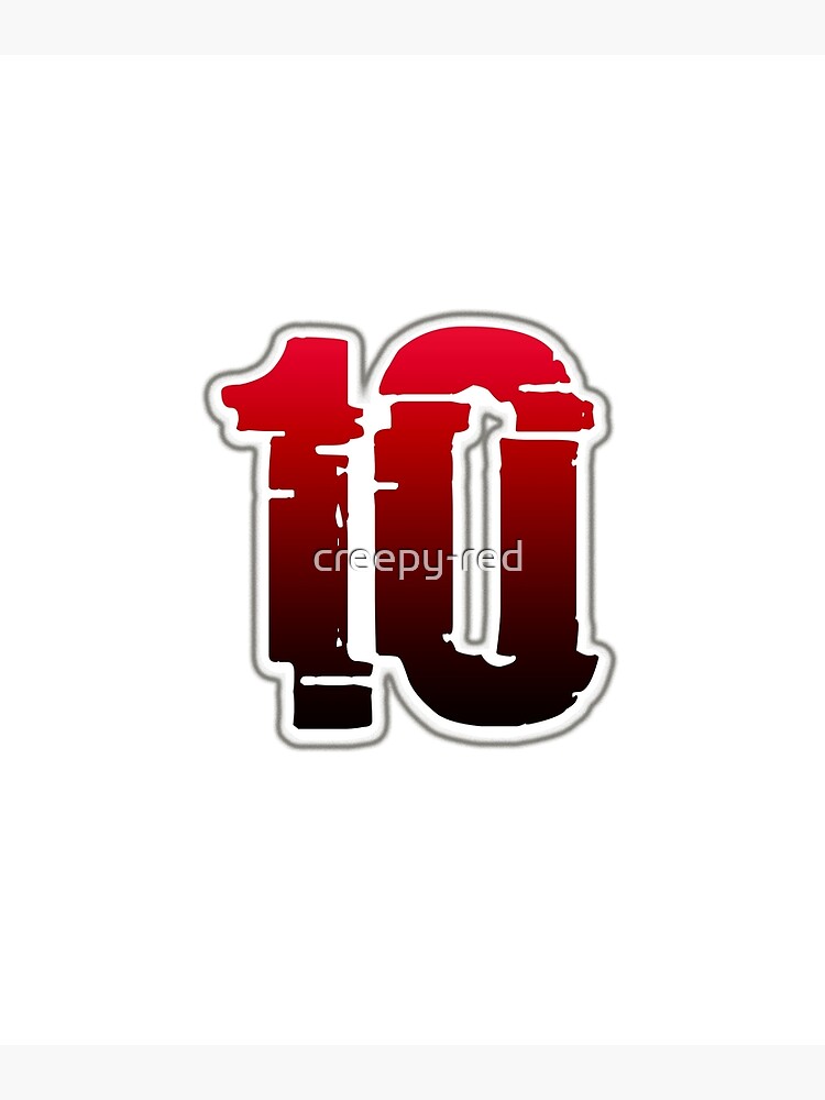 "Creepy Red Number 10" Poster by creepy-red | Redbubble