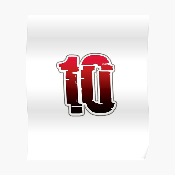 "Creepy Red Number 10" Poster by creepy-red | Redbubble