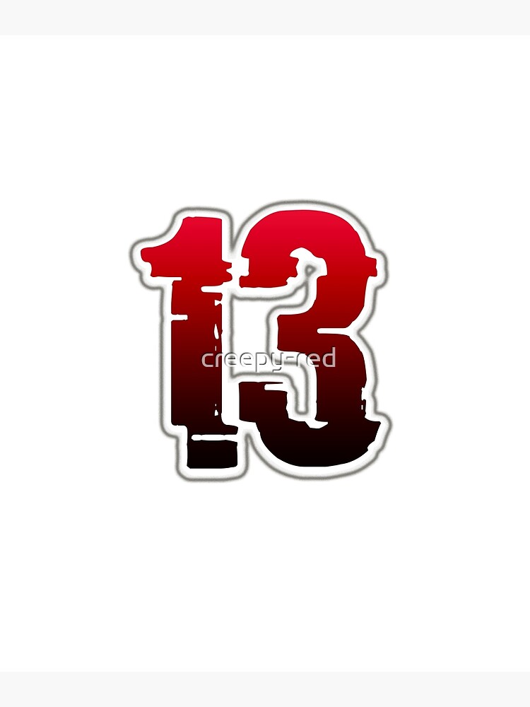 "Creepy Red Number 13" Photographic Print for Sale by creepy-red ...