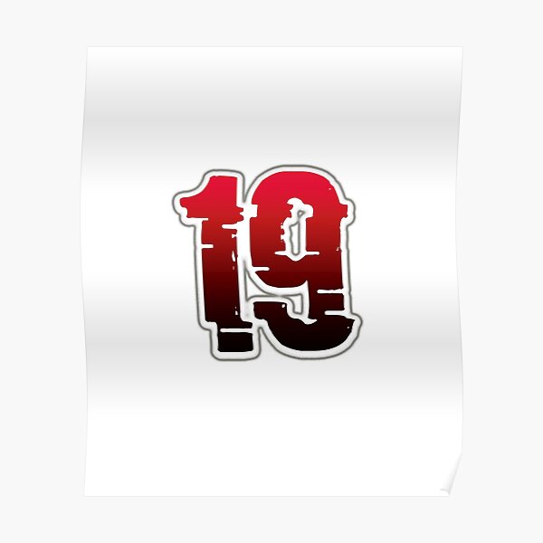 "Creepy Red Number 19" Poster by creepy-red | Redbubble