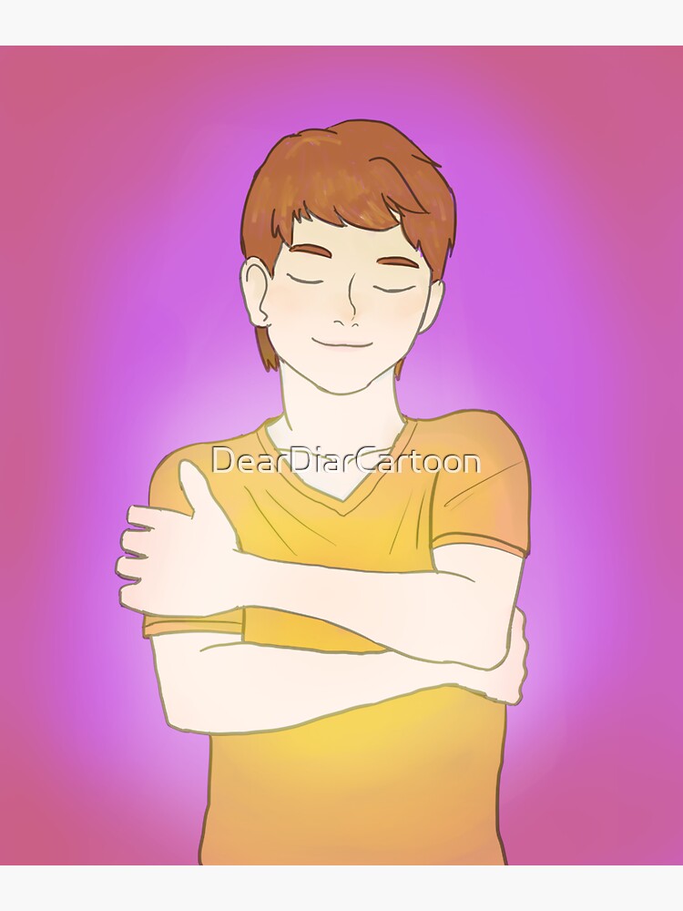 "Love Yourself, Hug Yourself" Sticker for Sale by DearDiarCartoon ...