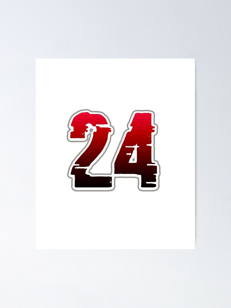 "Creepy Red Number 24" Poster by creepy-red | Redbubble