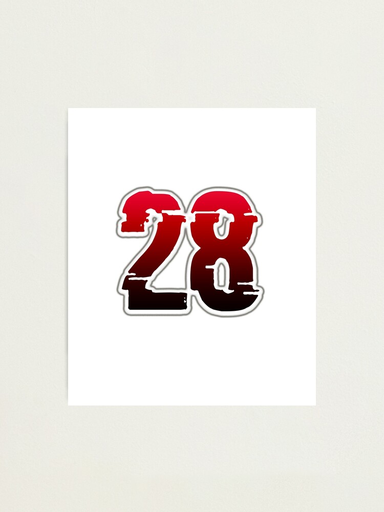 Lámina fotográfica «Número rojo espeluznante 28» de creepy-red | Redbubble