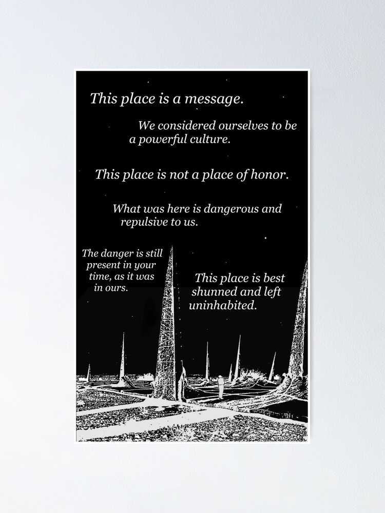"long-time nuclear waste warning messages. " Poster for Sale by ...