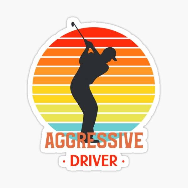 "Aggressive Driver" Sticker for Sale by BaldManDesigns | Redbubble