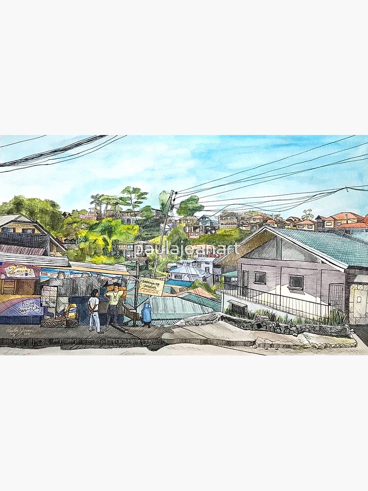 "Baguio City Philippines - Watercolor & Pen - Drawing" Poster for Sale ...