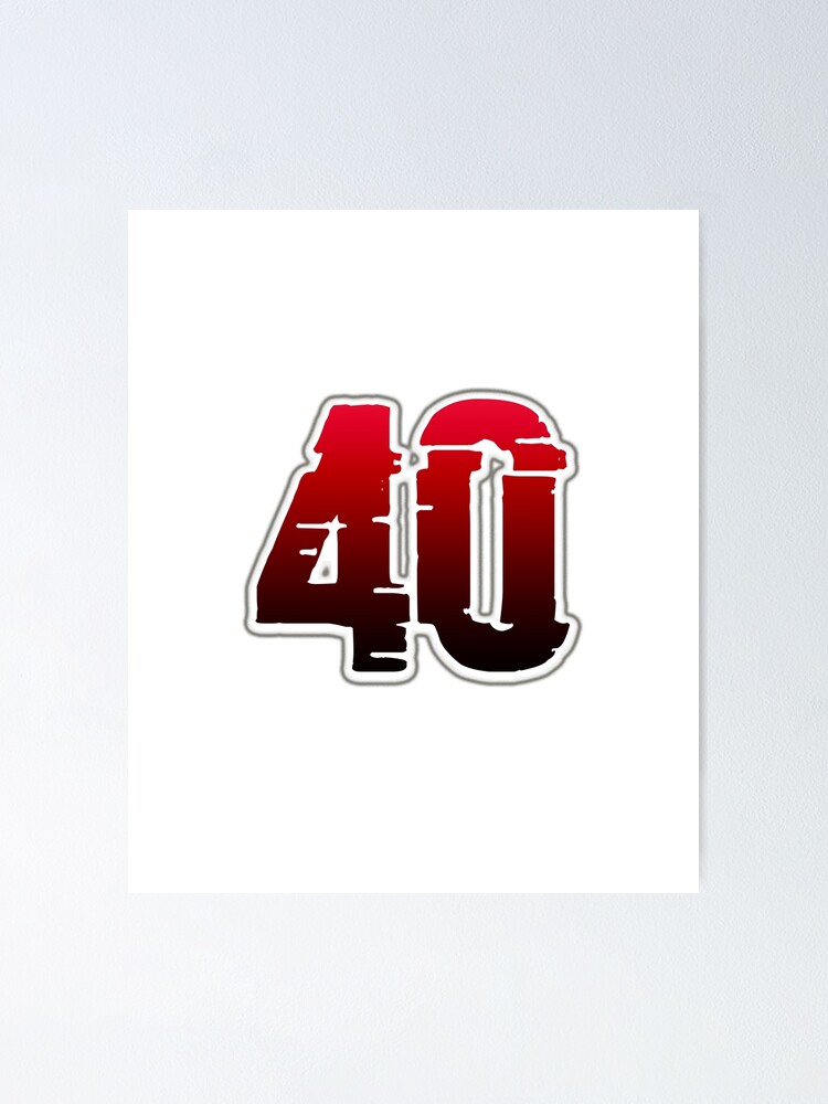 "Creepy Red Number 40" Poster by creepy-red | Redbubble