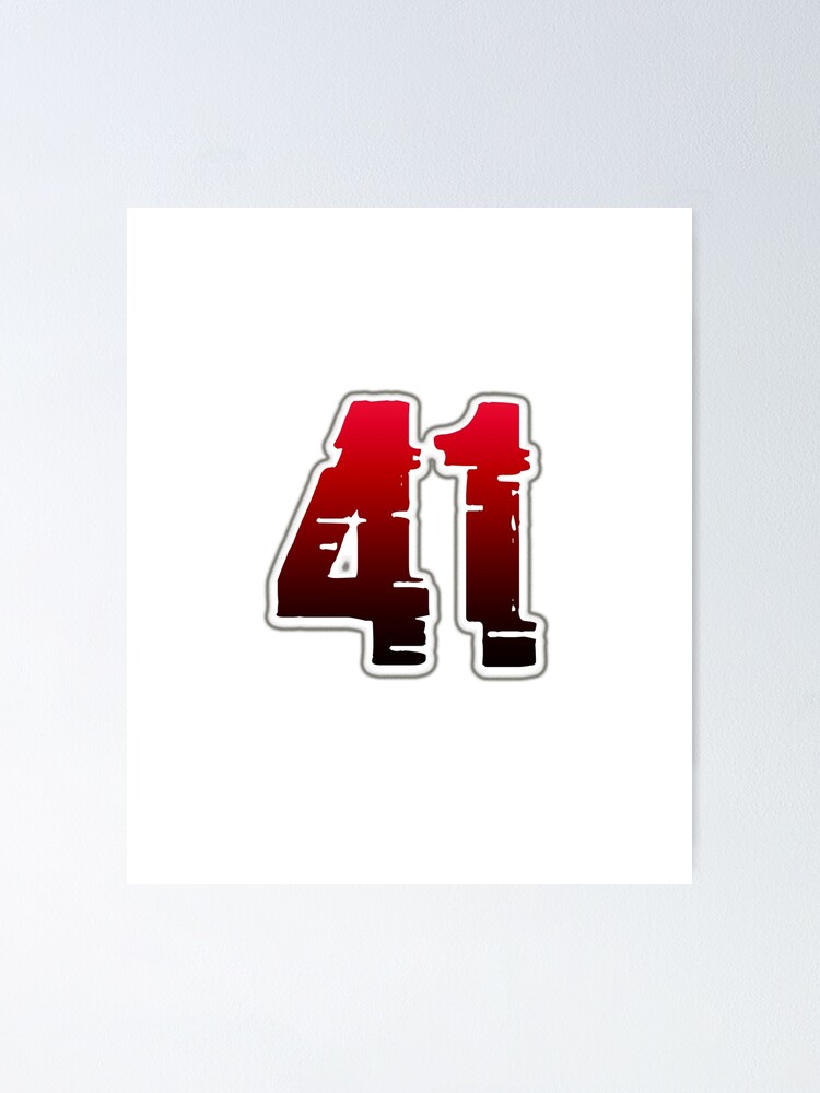 "Creepy Red Number 41" Poster for Sale by creepy-red | Redbubble