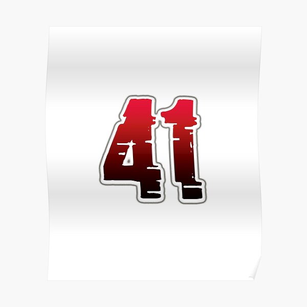 "Creepy Red Number 41" Poster for Sale by creepy-red | Redbubble