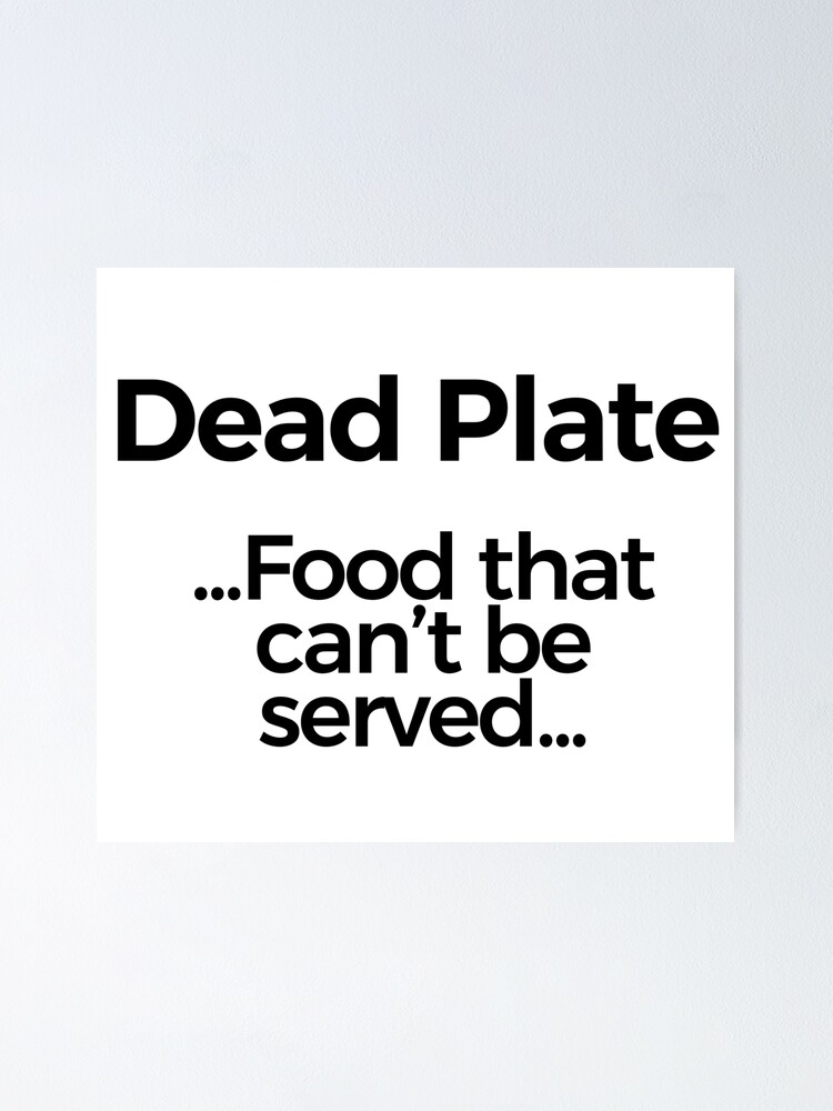"Dead Plate" Poster for Sale by araeesha0315 | Redbubble
