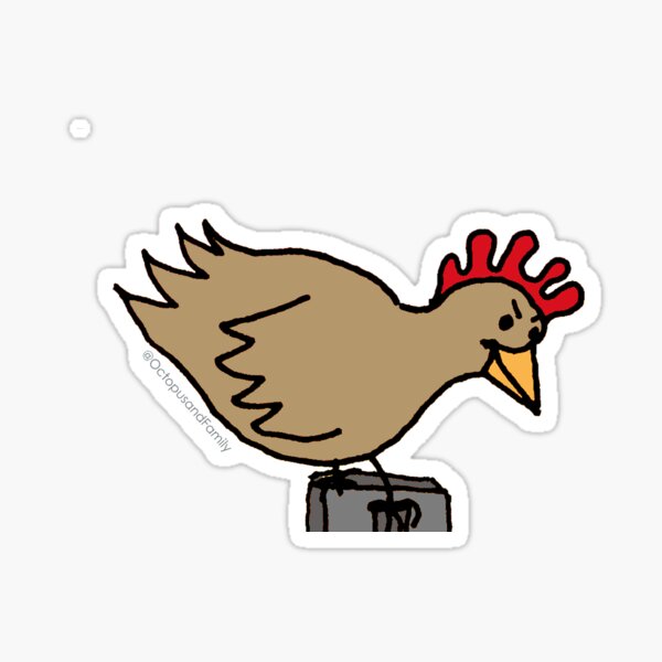 "Evil Chicken" Sticker for Sale by Octopus-Family | Redbubble