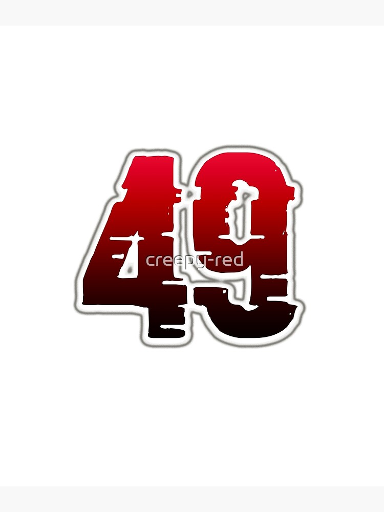 "Creepy Red Number 49" Poster by creepy-red | Redbubble