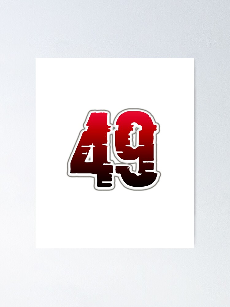 "Creepy Red Number 49" Poster by creepy-red | Redbubble