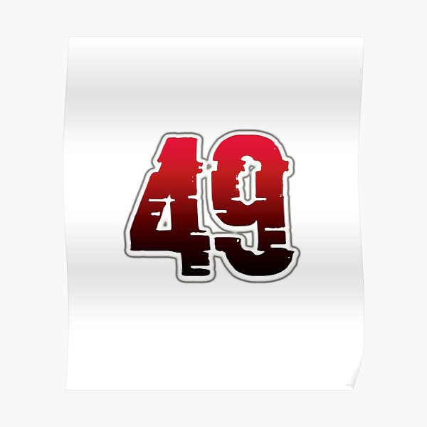 "Creepy Red Number 49" Poster by creepy-red | Redbubble