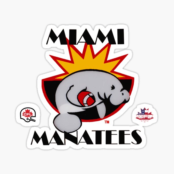"Miami Manatees" Sticker for Sale by jmirvish | Redbubble