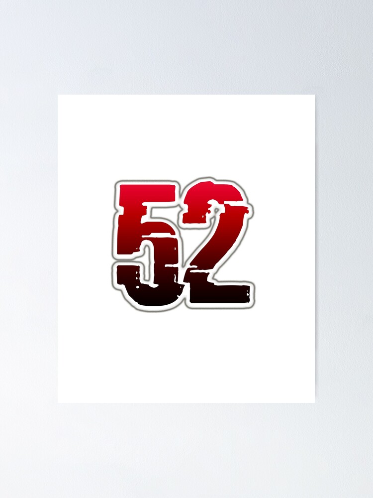 "Creepy Red Number 52" Poster for Sale by creepy-red | Redbubble