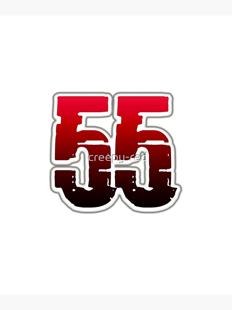 "Creepy Red Number 55" Poster for Sale by creepy-red | Redbubble