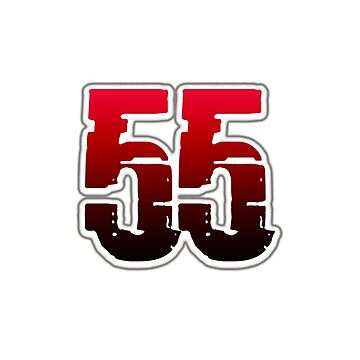 "Creepy Red Number 55" Poster for Sale by creepy-red | Redbubble