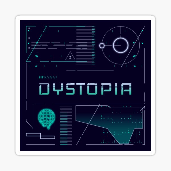 "Dystopia Cyberpunk" Sticker for Sale by magna-aranea | Redbubble
