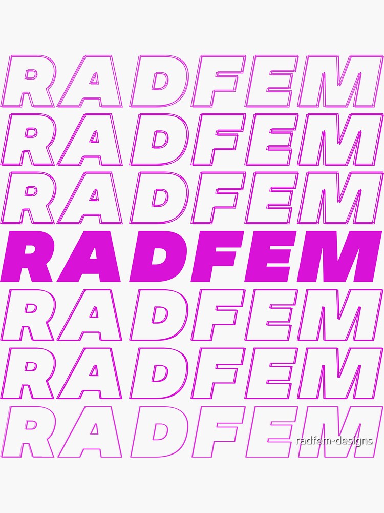 "radfem" Sticker for Sale by radfem-designs | Redbubble