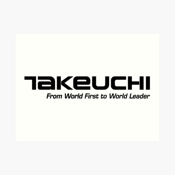 "tractor-TAKEUCHI SLOGAN logo" Art Print for Sale by MariasJamison ...