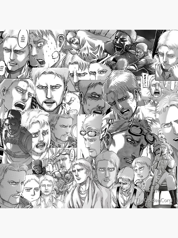 "Reiner manga panels" Sticker for Sale by TheGoldenCorgi | Redbubble