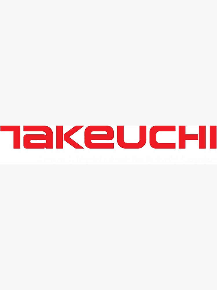 Lámina fotográfica «logotipo de tractor-TAKEUCHI SLOGAN» de ...