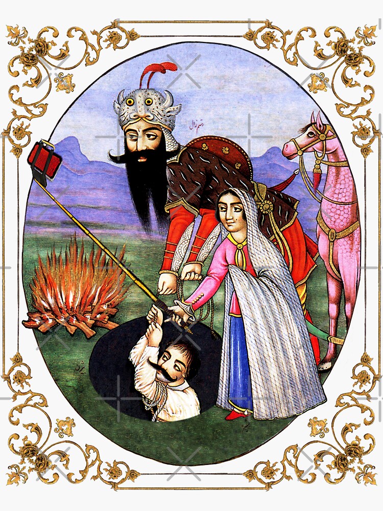 "rostam selfie with bijan and manijeh" Sticker by Kuffstudio | Redbubble