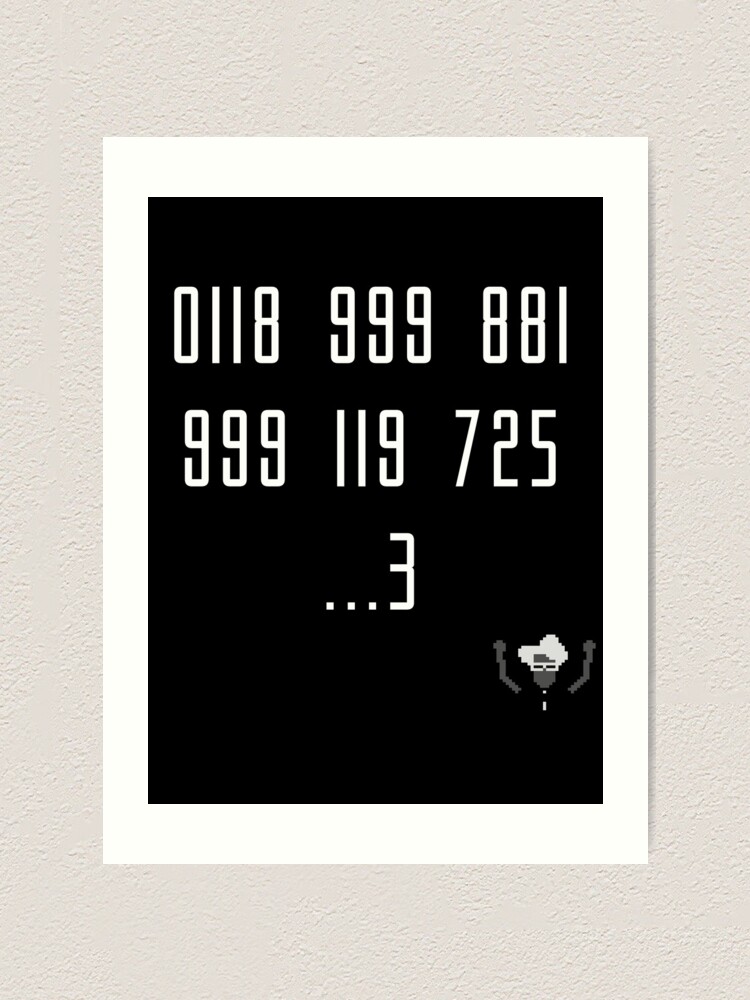 "Police Number from the IT Crowd" Art Print for Sale by FoundOnFilm ...