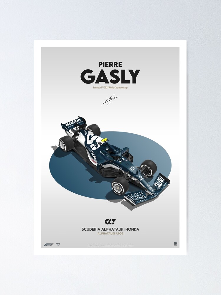 Poster « Pierre Gasly F1 2021 AlphaTauri Car Design », par d25bev | Redbubble