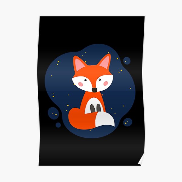 "Space foxes" Poster by PeaceyArt | Redbubble