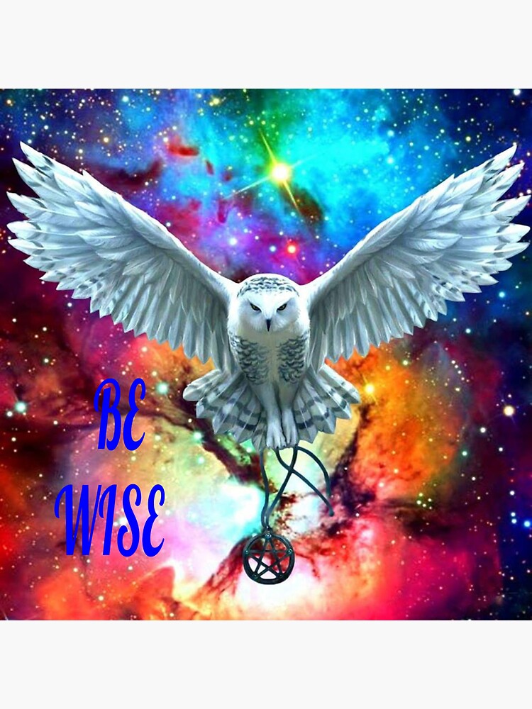 "Be wise like an owl!" Sticker by Pantelis-design | Redbubble