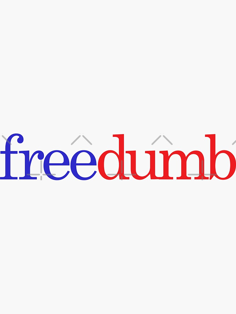 "freedumb " Sticker for Sale by magartland | Redbubble