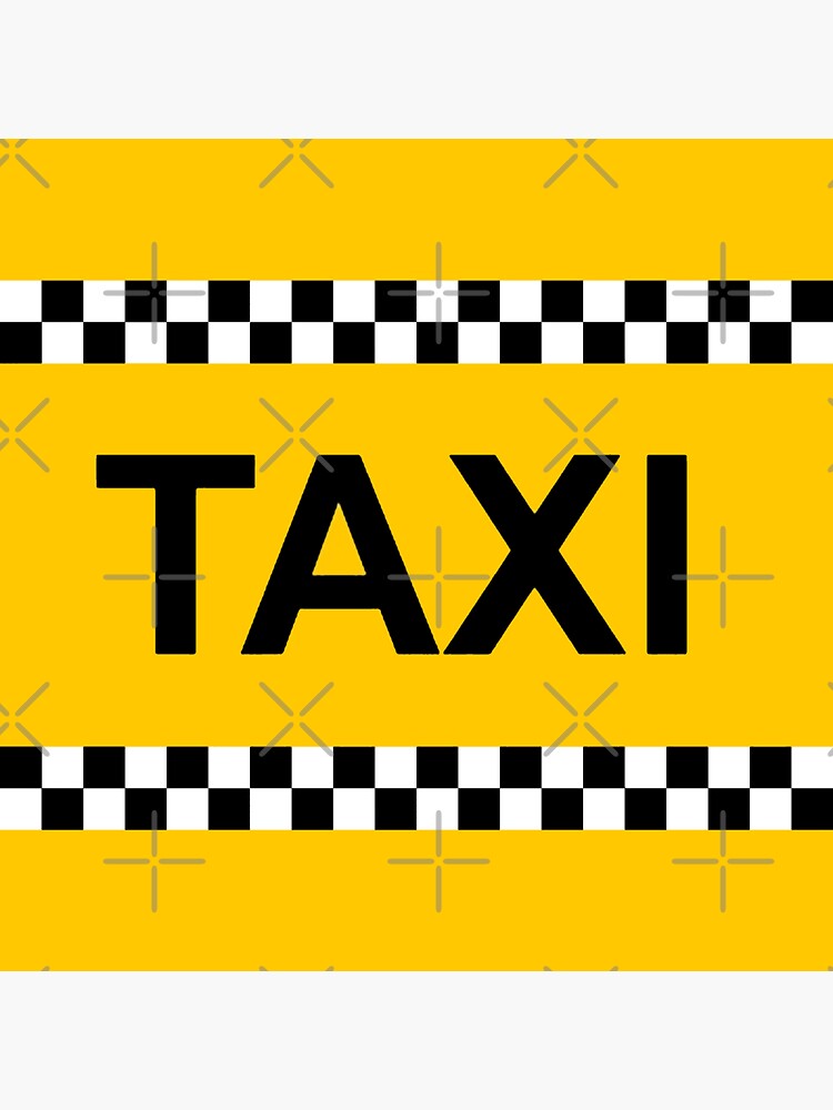 "Taxi" Sticker by BrambleBox | Redbubble