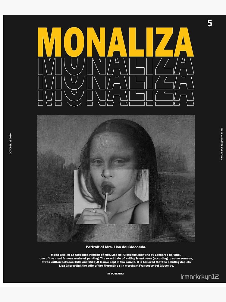 "Modern Monaliza" Poster for Sale by irmnrkrkyn12 | Redbubble