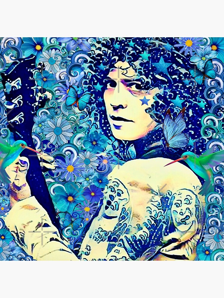 "Marc Bolan" Sticker for Sale by TinaWeatherby | Redbubble