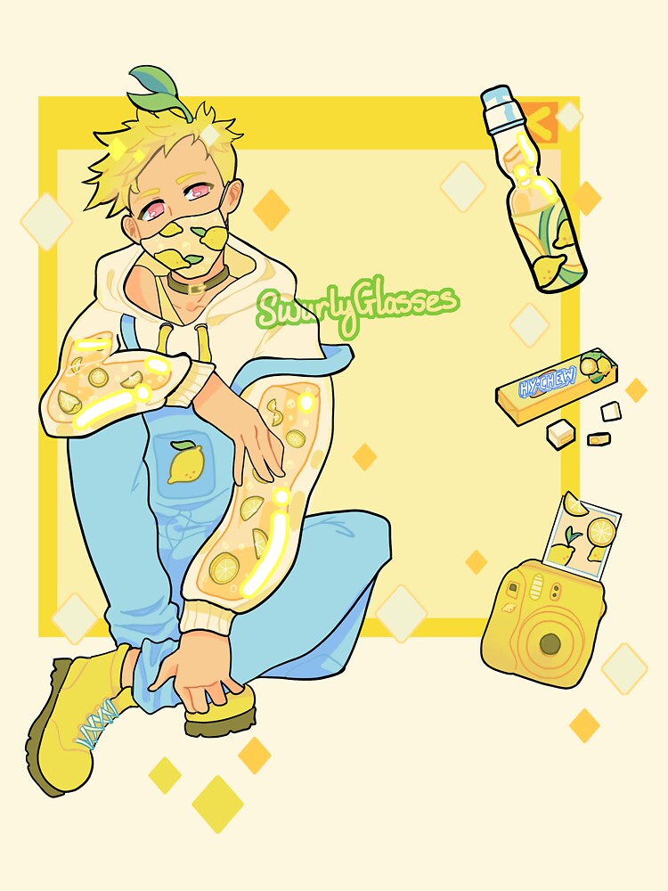 "Lemon Boy" Sticker for Sale by SwurlyGlasses | Redbubble