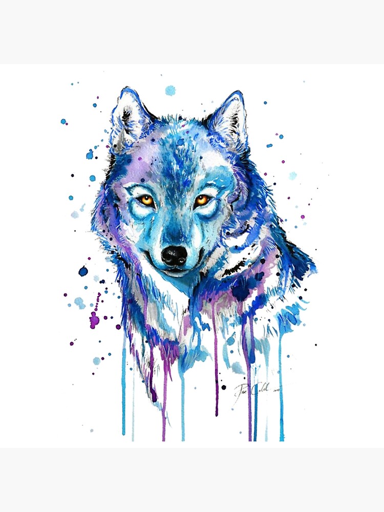 "Multi-colored wolf." Poster by PavelSelikov | Redbubble