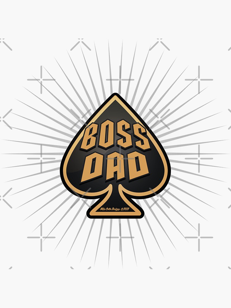 "Boss Dad" Sticker for Sale by MCArtist | Redbubble