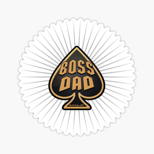 "Boss Dad" Sticker for Sale by MCArtist | Redbubble