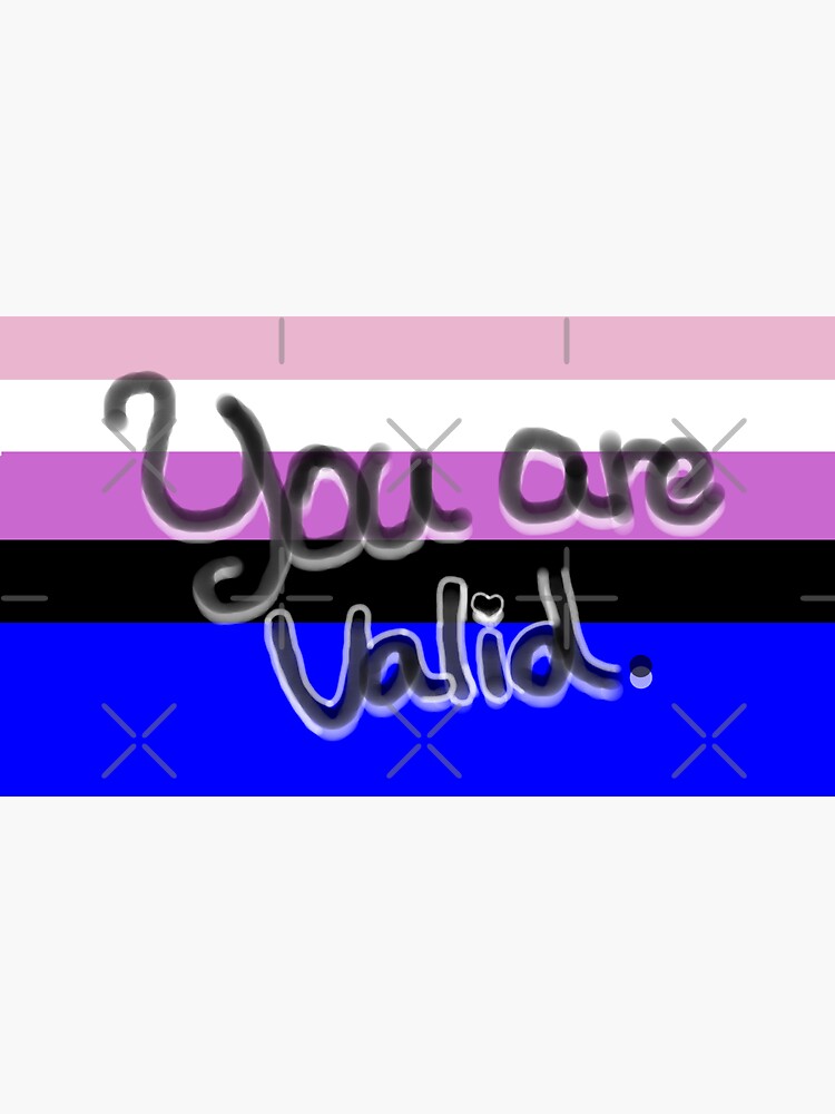 "Genderfluid Pride Flag - You Are Valid" Sticker by KeisDen | Redbubble