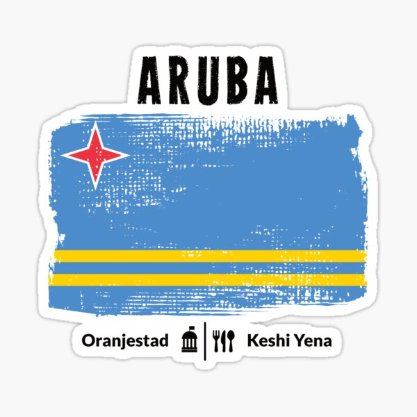 "Aruba flag, flags of the world - travel map" Sticker for Sale by ...