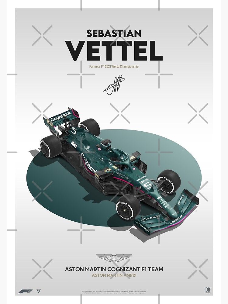 "Sebastian Vettel F1 2021 Aston Martin Car Design" Poster for Sale by ...
