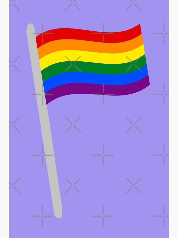 "Waving Traditional LGBTQ+ Pride Flag (with Purple Pastel background on ...