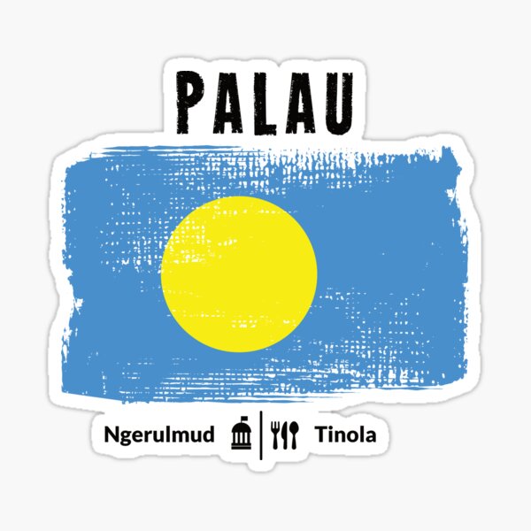 "Palau flag, flags of the world - travel map" Sticker for Sale by ...